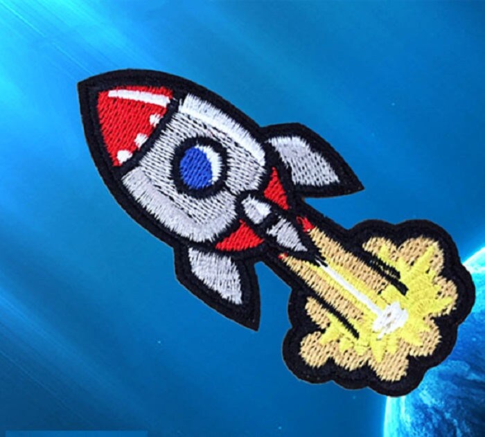 Astronaut Embroidered Iron on Patch, Planet Sewing Patch, Rocket Patch ...