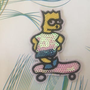 Simpson Embroidered Iron on Patch, Simpson Patch - Etsy