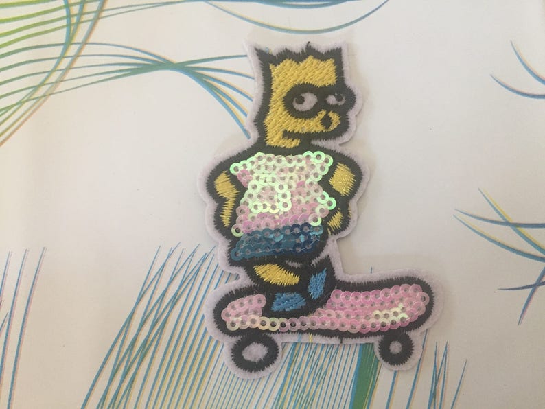 Simpson Embroidered Iron on Patch, Simpson Patch - Etsy