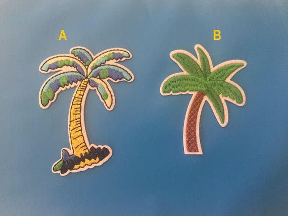 Palm Tree Embroidered Iron On Patch coconut tree patch Tree | Etsy