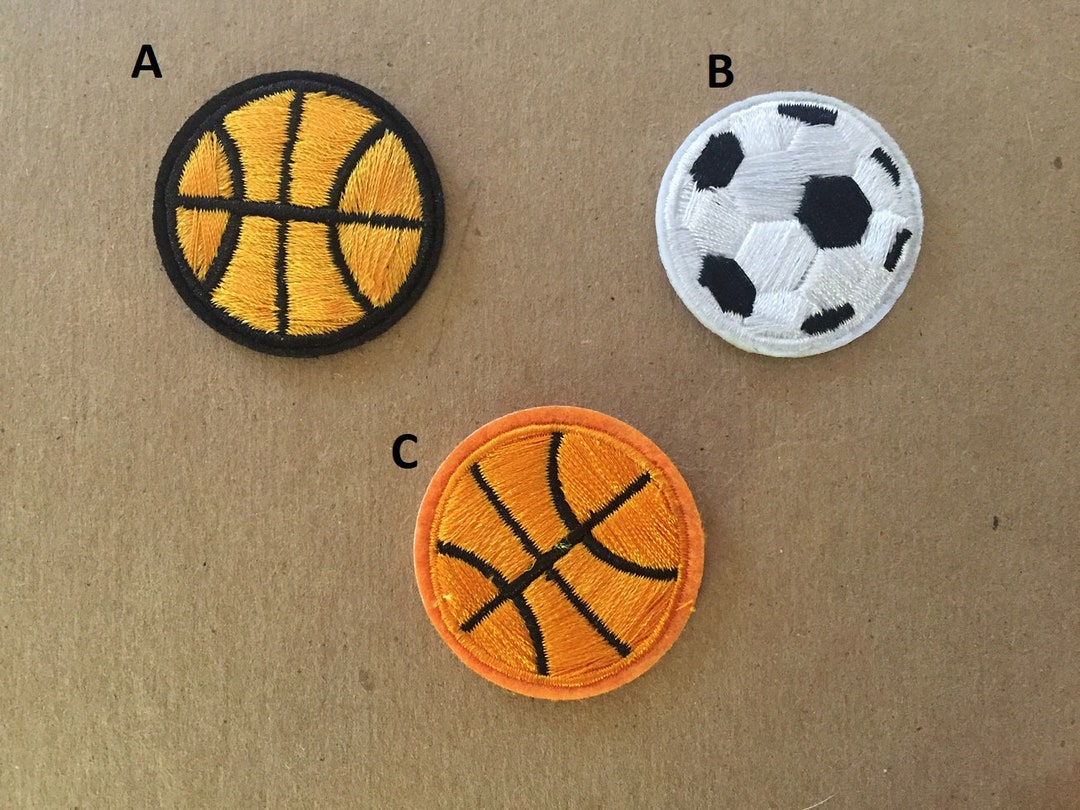 Soccer Ball Embroidered Patch, Basket Ball Iron on Patch, Football Ball ...