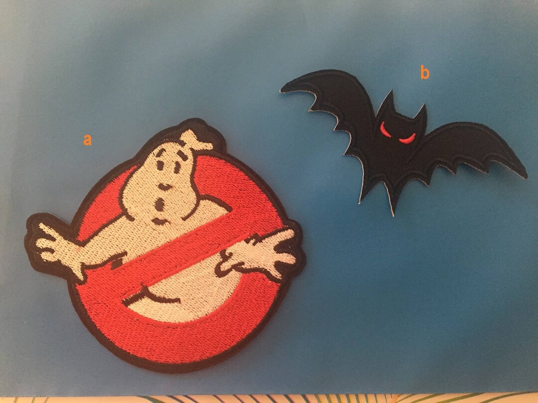 Ghostbuster Embroidered Iron on Patch, Bat Patch, Ghost Patch ...