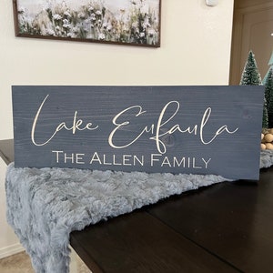 Personalized Engraved Lake Name Lake House Sign - Etsy