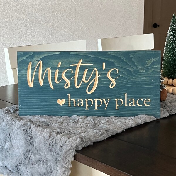 Happy Place Sign - Etsy