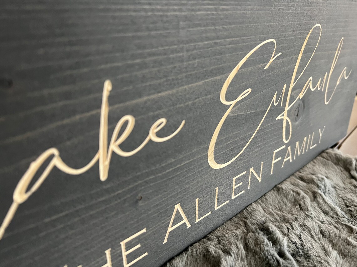 Personalized Engraved Lake Name Lake House Sign - Etsy