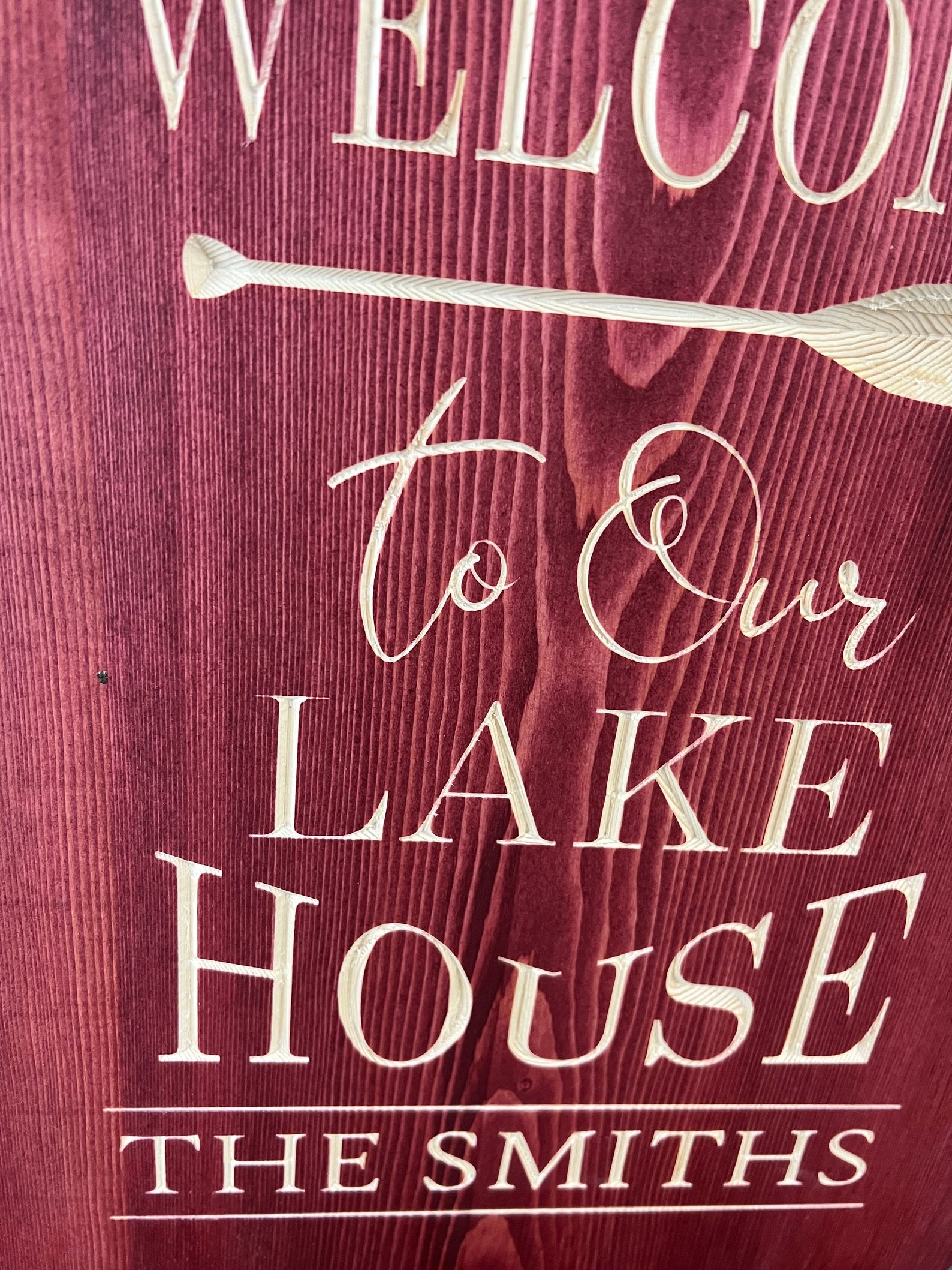 Personalized Engraved Welcome to Our Lake House Oar Sign - Etsy
