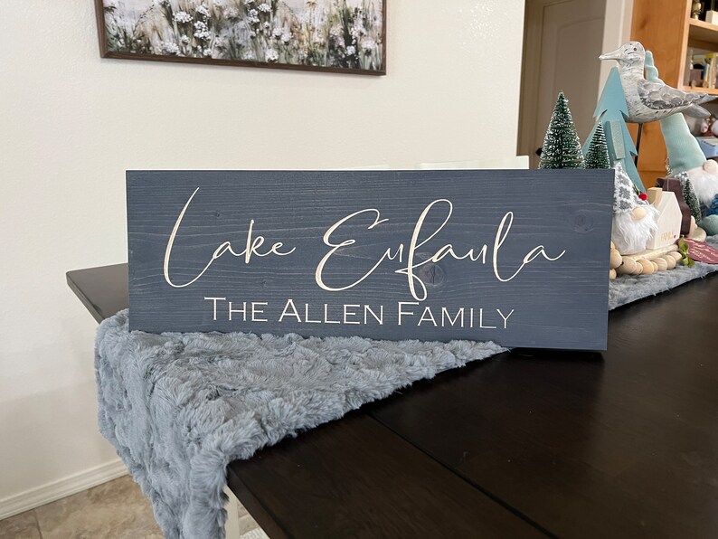 Personalized Engraved Lake Name Lake House Sign - Etsy