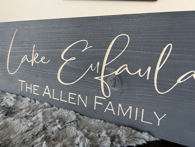 Personalized Engraved Lake Name Lake House Sign - Etsy