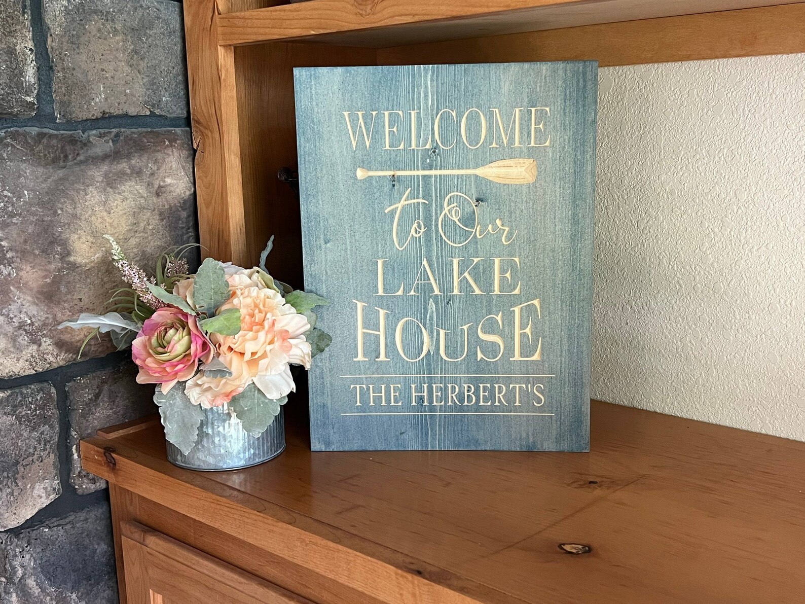 Personalized Engraved Welcome to Our Lake House Oar Sign - Etsy