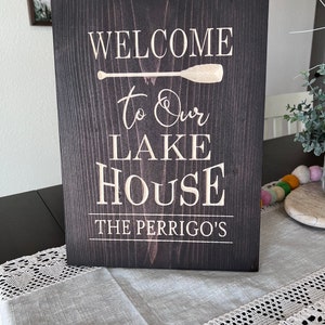 Personalized Engraved Welcome to Our Lake House Oar Sign - Etsy