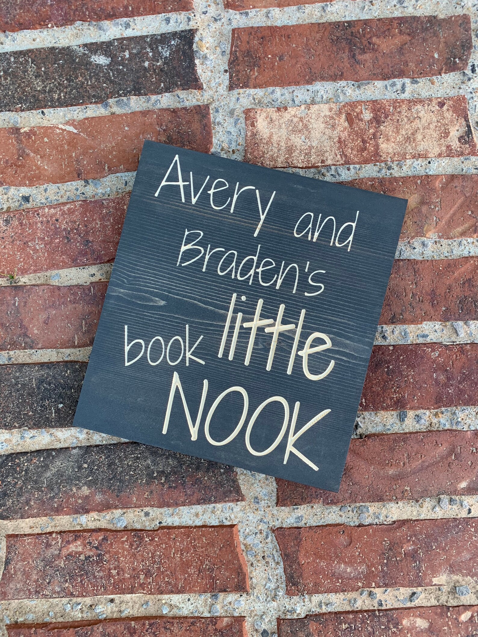 Personalized Engraved Book Nook Sign | Etsy