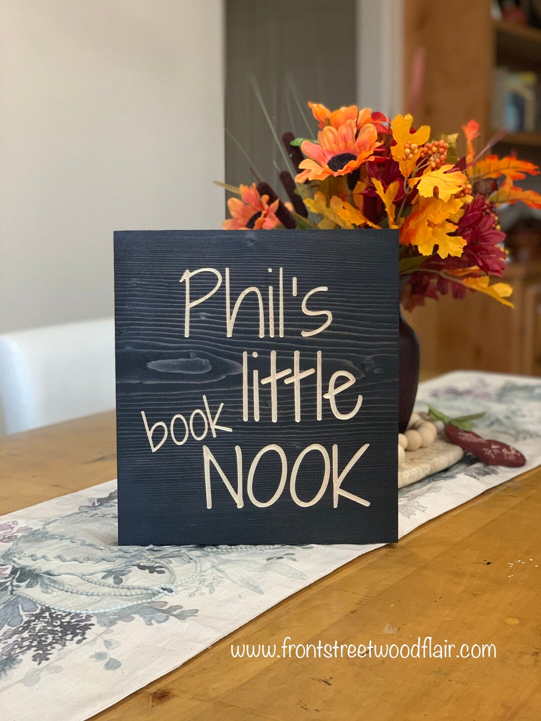 Personalized Engraved Book Nook Sign - Etsy
