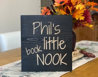 Book Nook Sign | Etsy