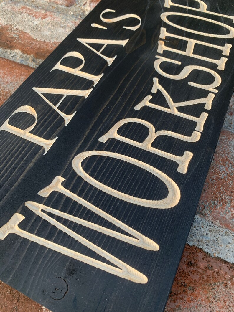 Personalized Engraved Workshop Sign | Etsy