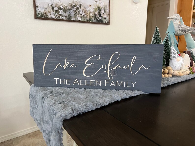 Personalized Engraved Lake Name Lake House Sign - Etsy