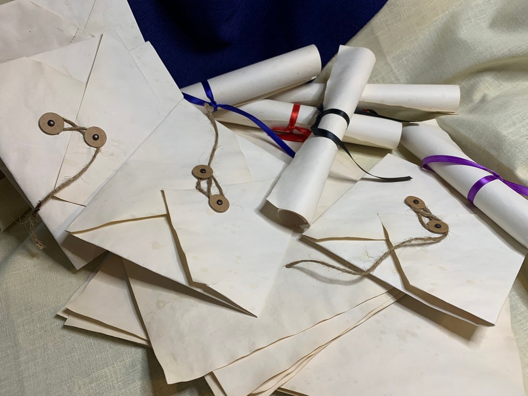 Speckled Tea Dyed Paper - Parchment Set (pages, Scrolls & Envelopes) - Etsy