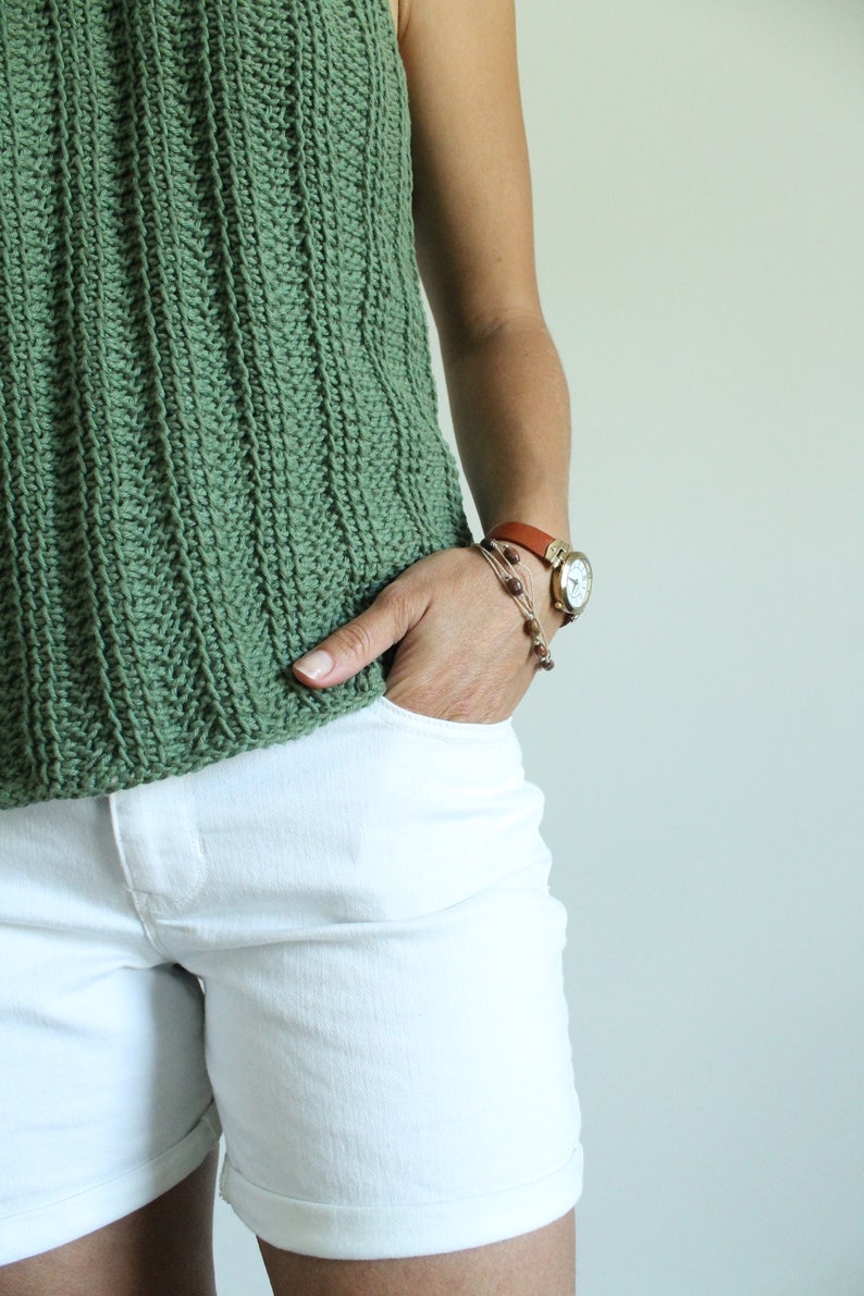 Riverbank Tank | Tunisian Crochet Pattern | Kay Krochets - Etsy