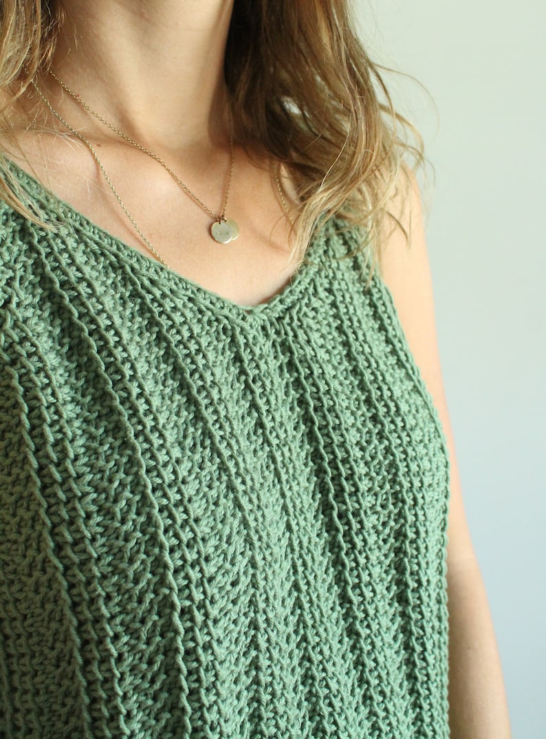 Riverbank Tank | Tunisian Crochet Pattern | Kay Krochets - Etsy