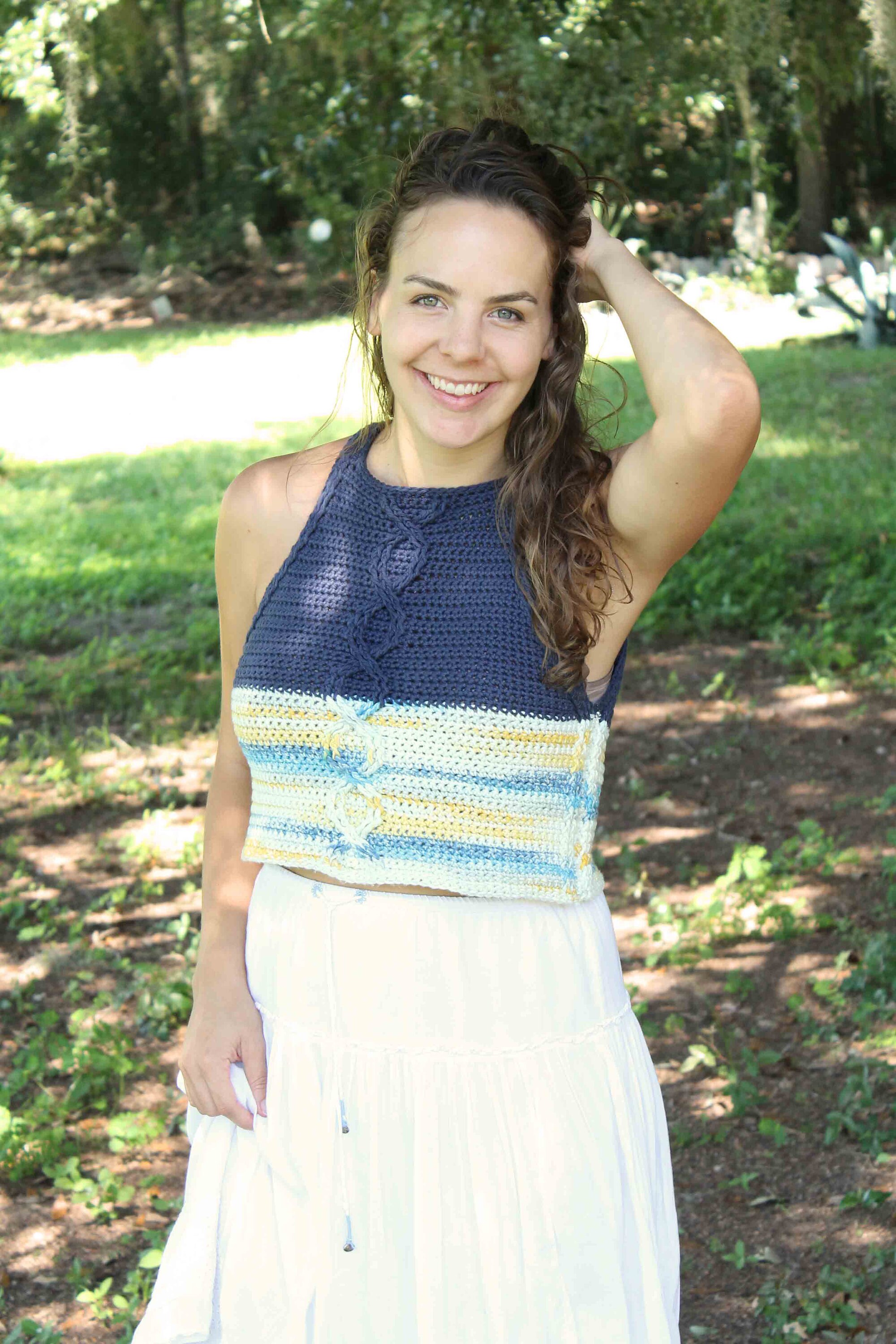 Cablework Crop | CROCHET PATTERN | Kay Krochets - Etsy