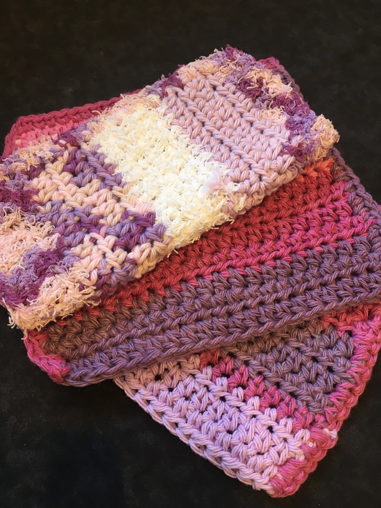 Dishrags/ Crochet Yarn/ Reusable/ Cotton/ Dish Cloths/ Scrubby Yarn ...