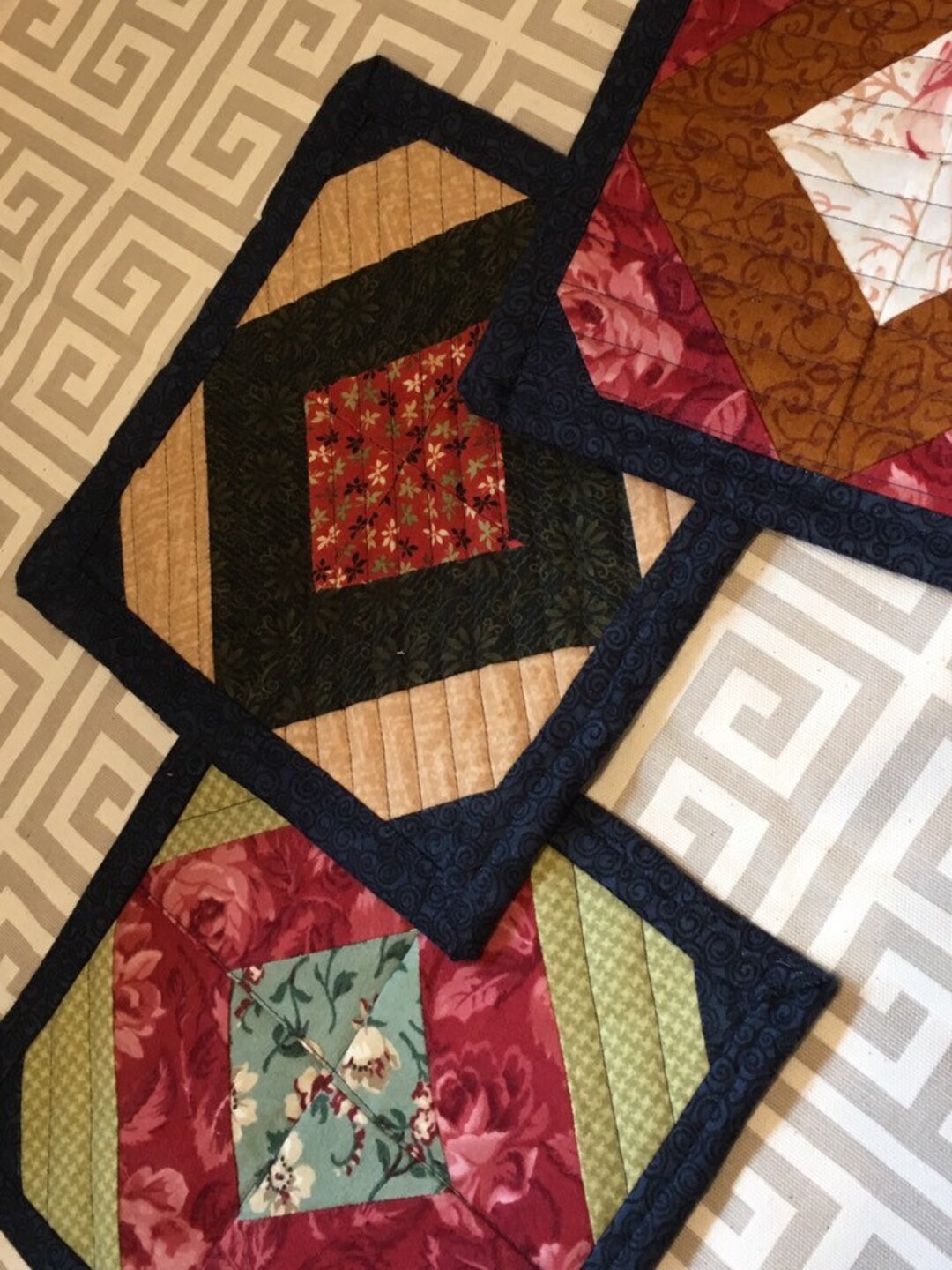 Potholders /trivet / Hot Pads / Kitchen Decor/ Country Look/ Flannel ...