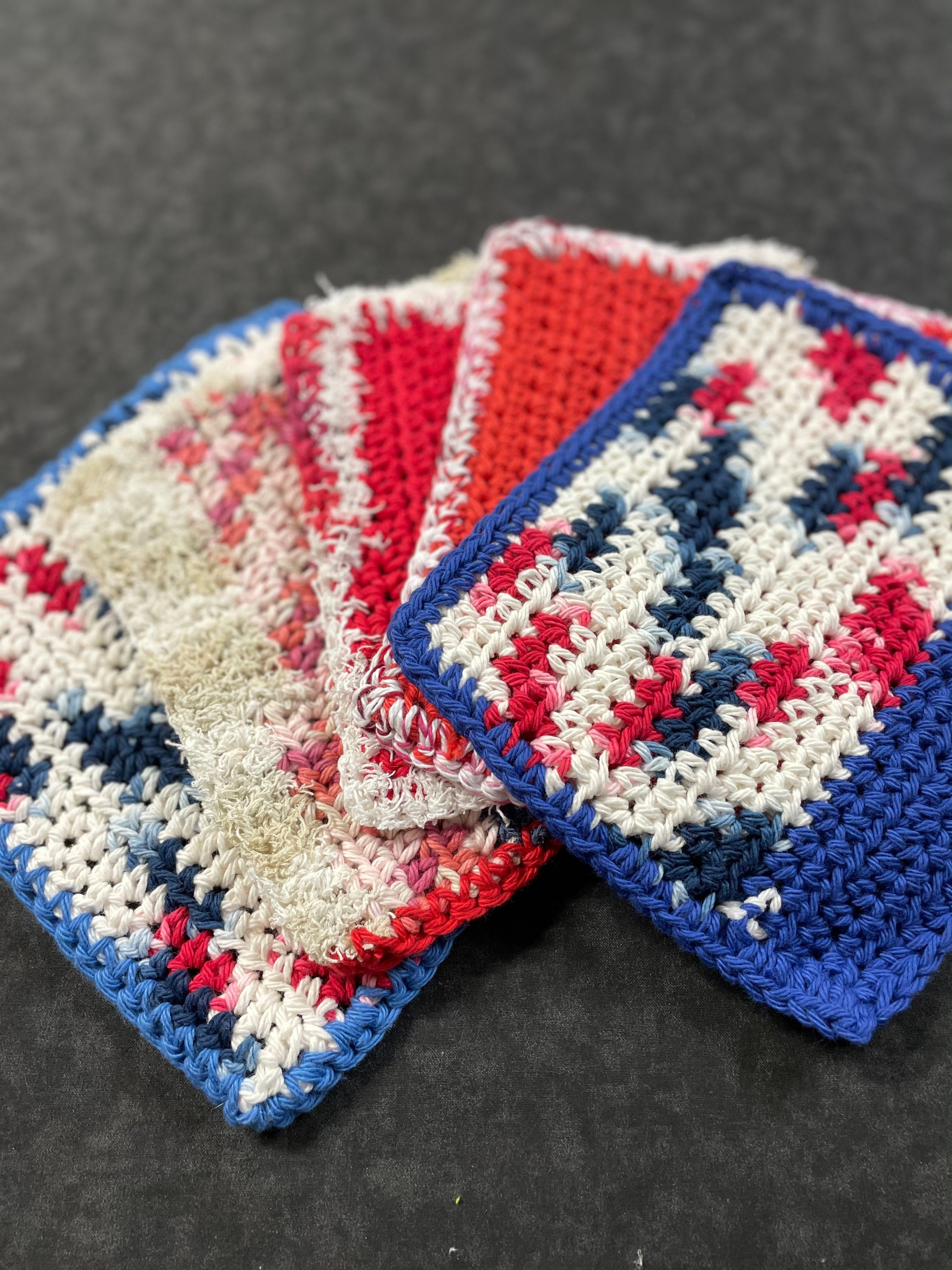 Dishrags/ crochet yarn/ reusable/ dish cloths/ kitchen | Etsy