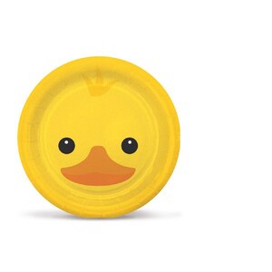 Farm Animals Birthday Duck Paper Plates 7" - 16 Pack Boy Baby Shower ...