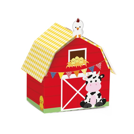Farm Animals Birthday Decorative Treat Box-8 Pack 3.9 x 2.7 x | Etsy