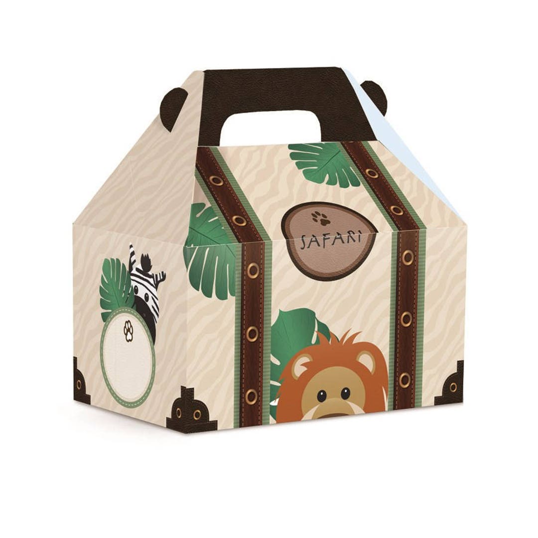 SAFARI Party Favor Gift Box 12cm X 8cm X 12cm - 10 Pack / Safari Theme ...