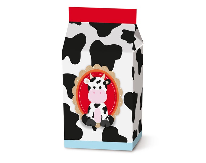Farm Animals Birthday Milk Favor Boxes 8 Pack 2.9 X 1.9 X - Etsy