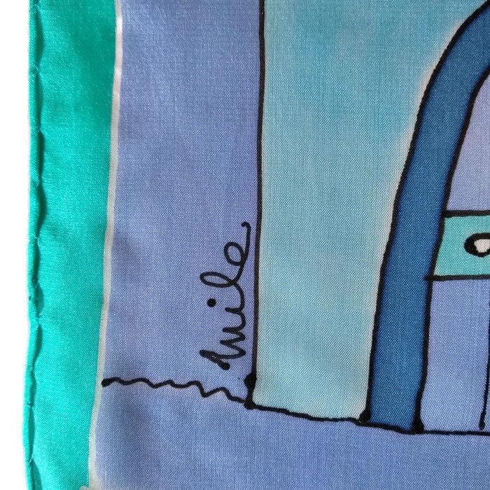 Hand Painted Blue Silk Scarf, Enchanting Fairy City, Tell Your Own ...