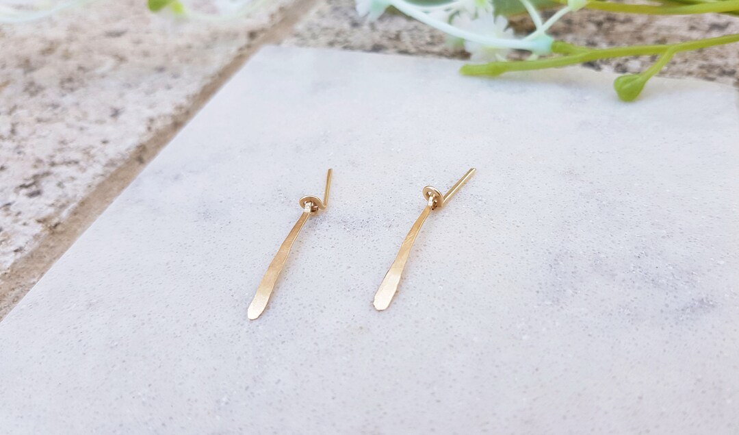 Threader Earrings, Minimal Earrings, Simple Earrings, Gold Filled ...
