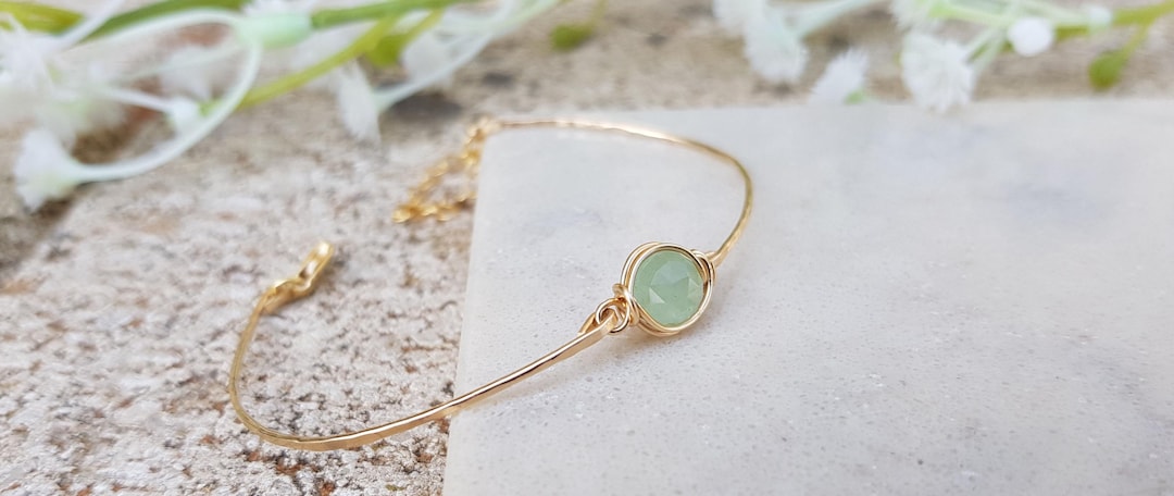Natural Jade Bracelet,14k Gold Filled Bracelet,tiny Jade Bracelet ...