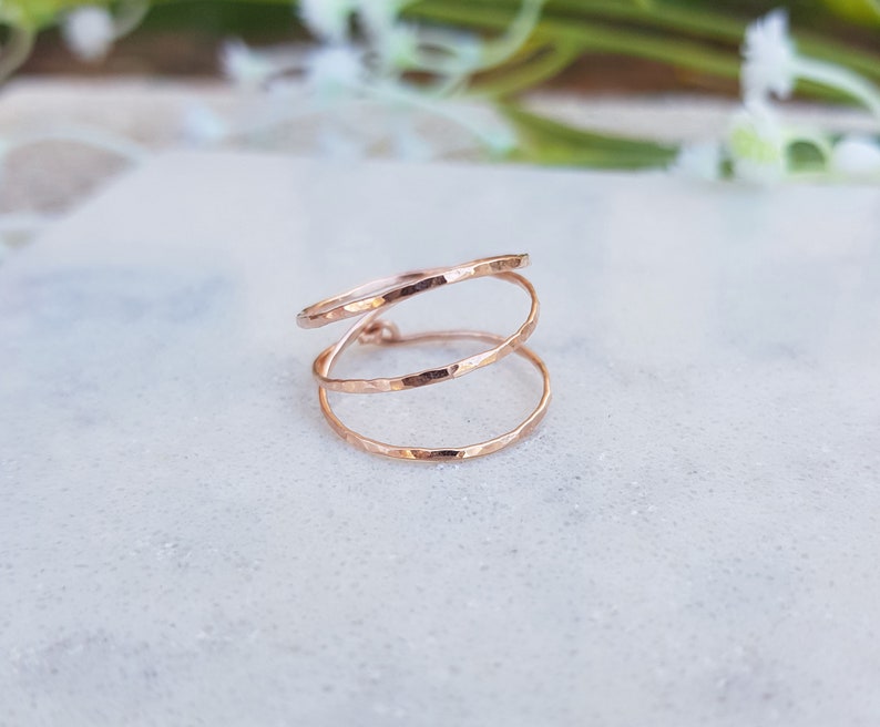 Rose Gold Filled 14k Ring Gold Ring Wire Wrapped Ring - Etsy Israel