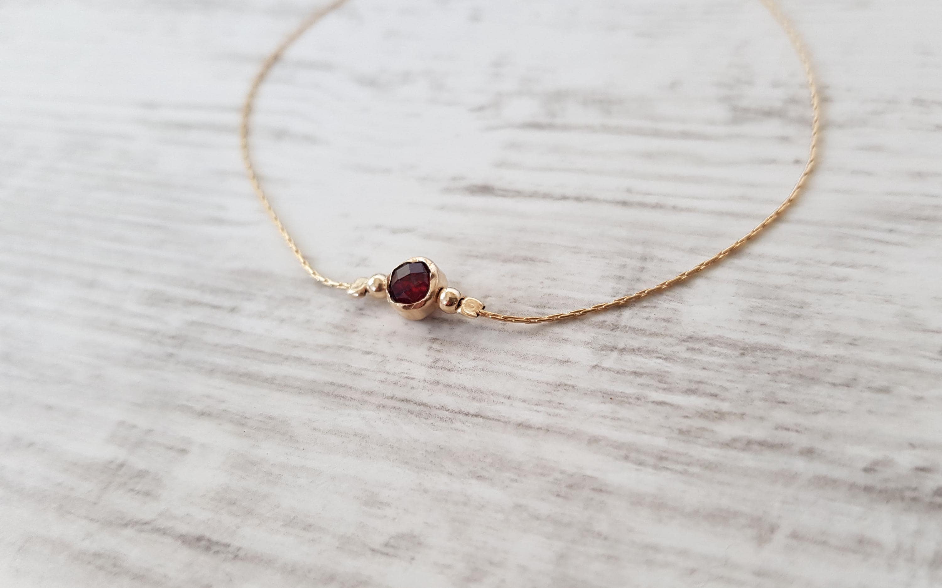 Garnet Birthstone Jewelry, Garnet Birthstone Bracelet, Red Garnet Stone ...