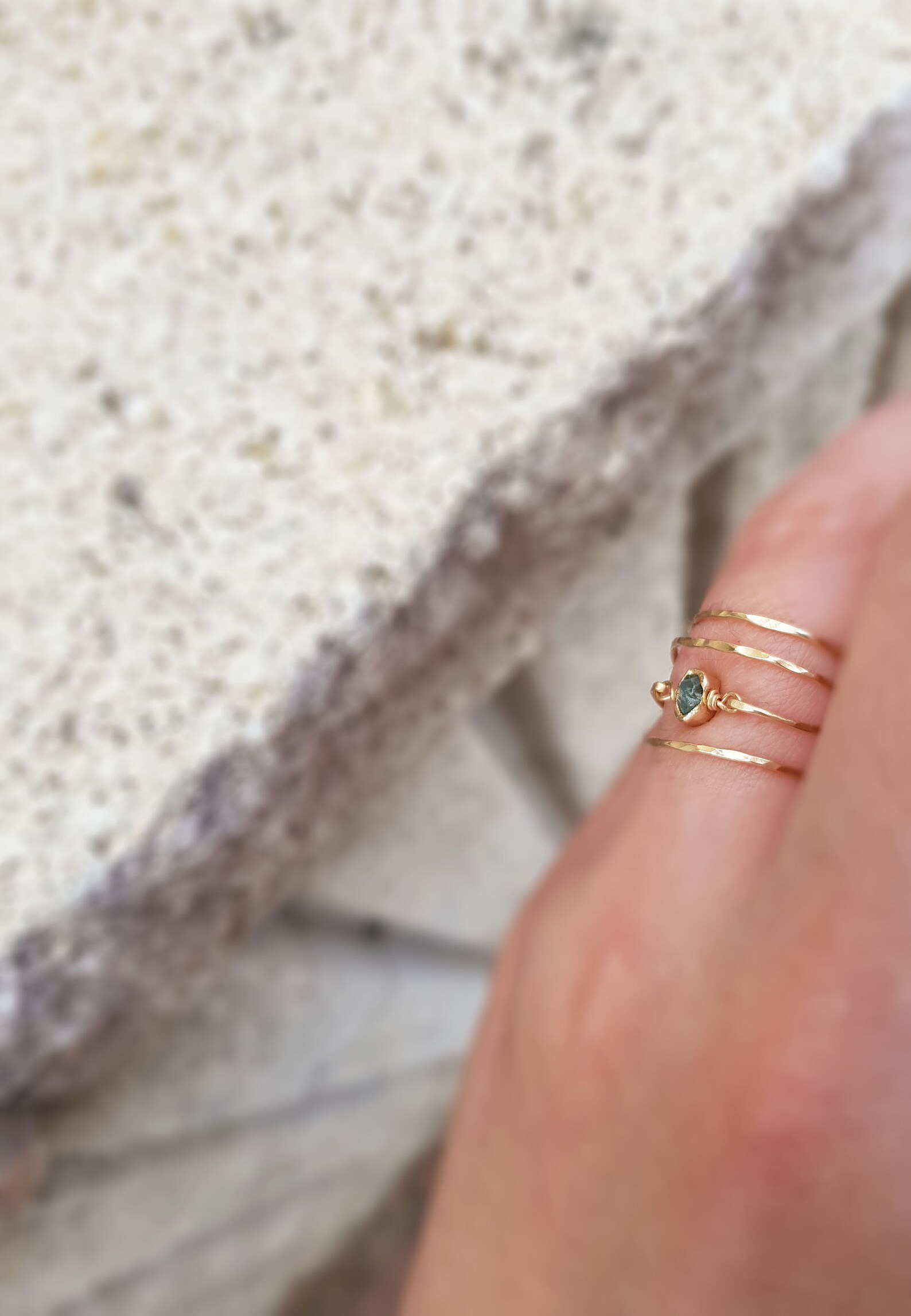 Dainty Blue Gold Ringminimal Ringaqua Blue Ringsgold Ring | Etsy