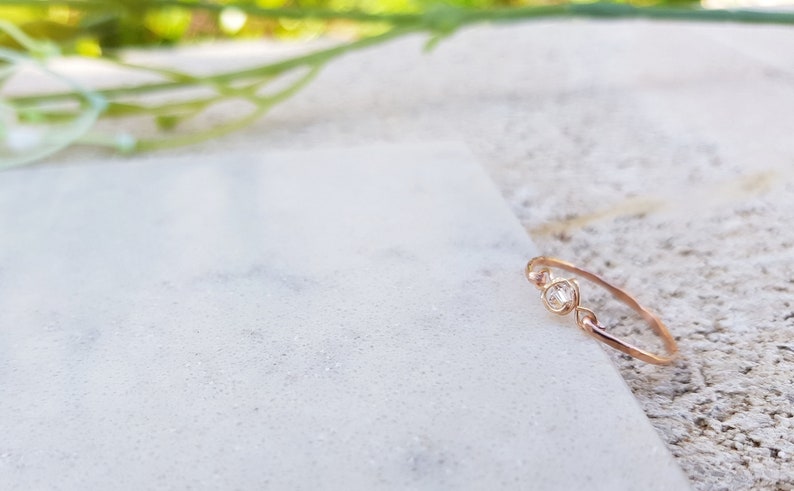 Diamond Ring White Diamond 14k Gold Filled Ring Minimalist | Etsy