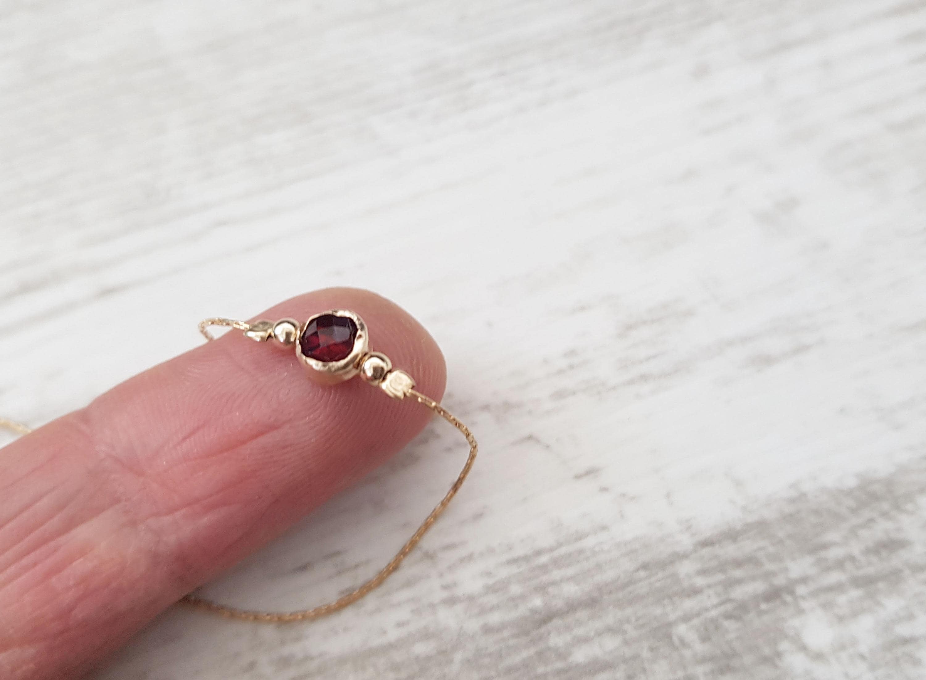 Garnet Birthstone Jewelry, Garnet Birthstone Bracelet, Red Garnet Stone ...