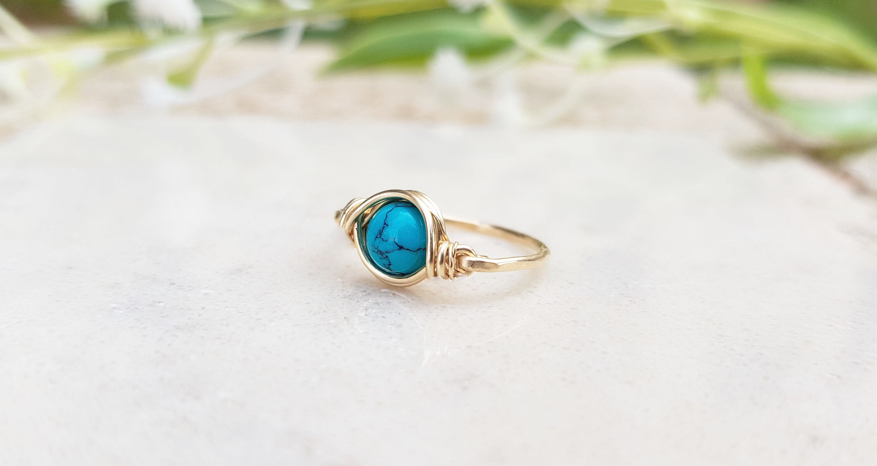 Dainty Turquoise Gold Ring Gold Ring Solid Turquoise - Etsy Israel