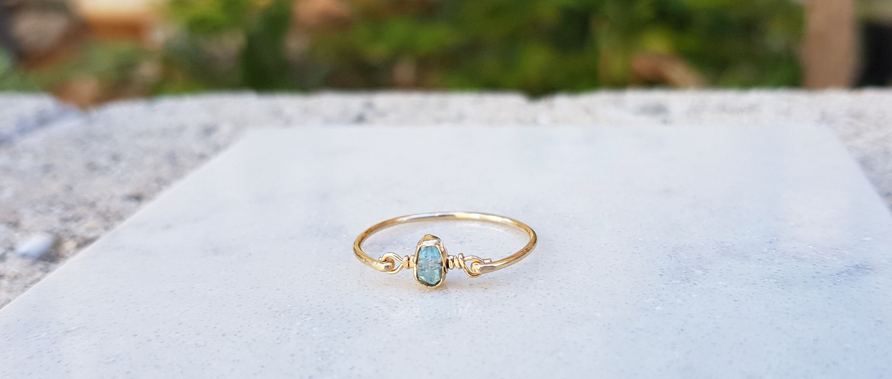 Light Blue Ring,stackable Rings,aquamarine Gemstone Ring,birthstone ...