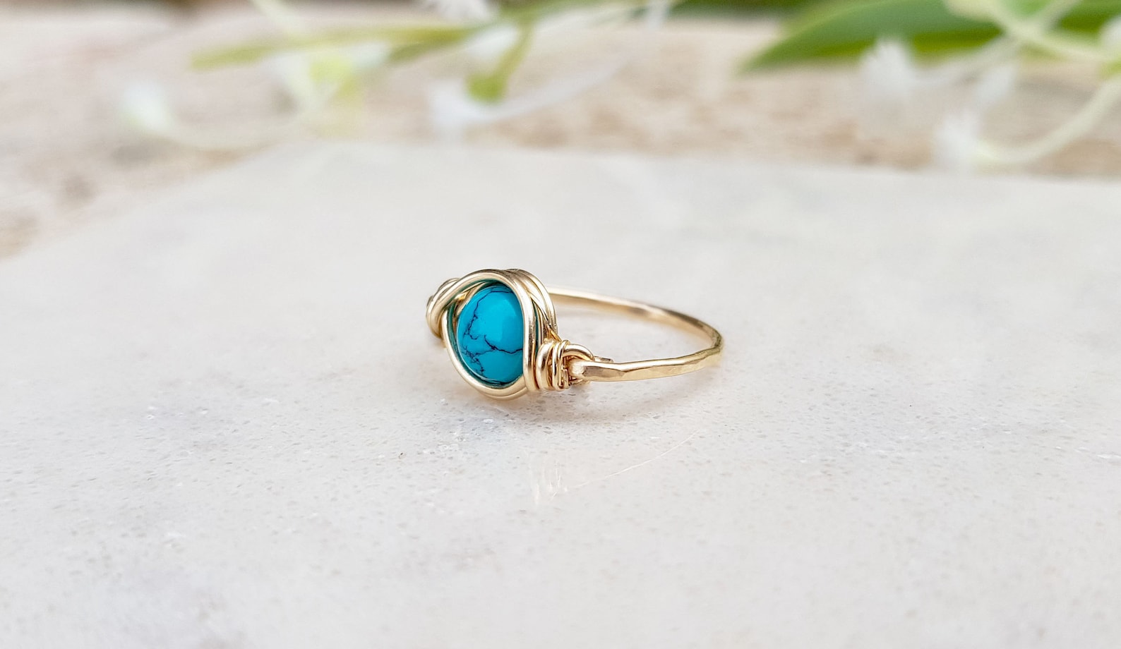 Dainty Turquoise Gold Ring Gold Ring Solid Turquoise - Etsy Israel