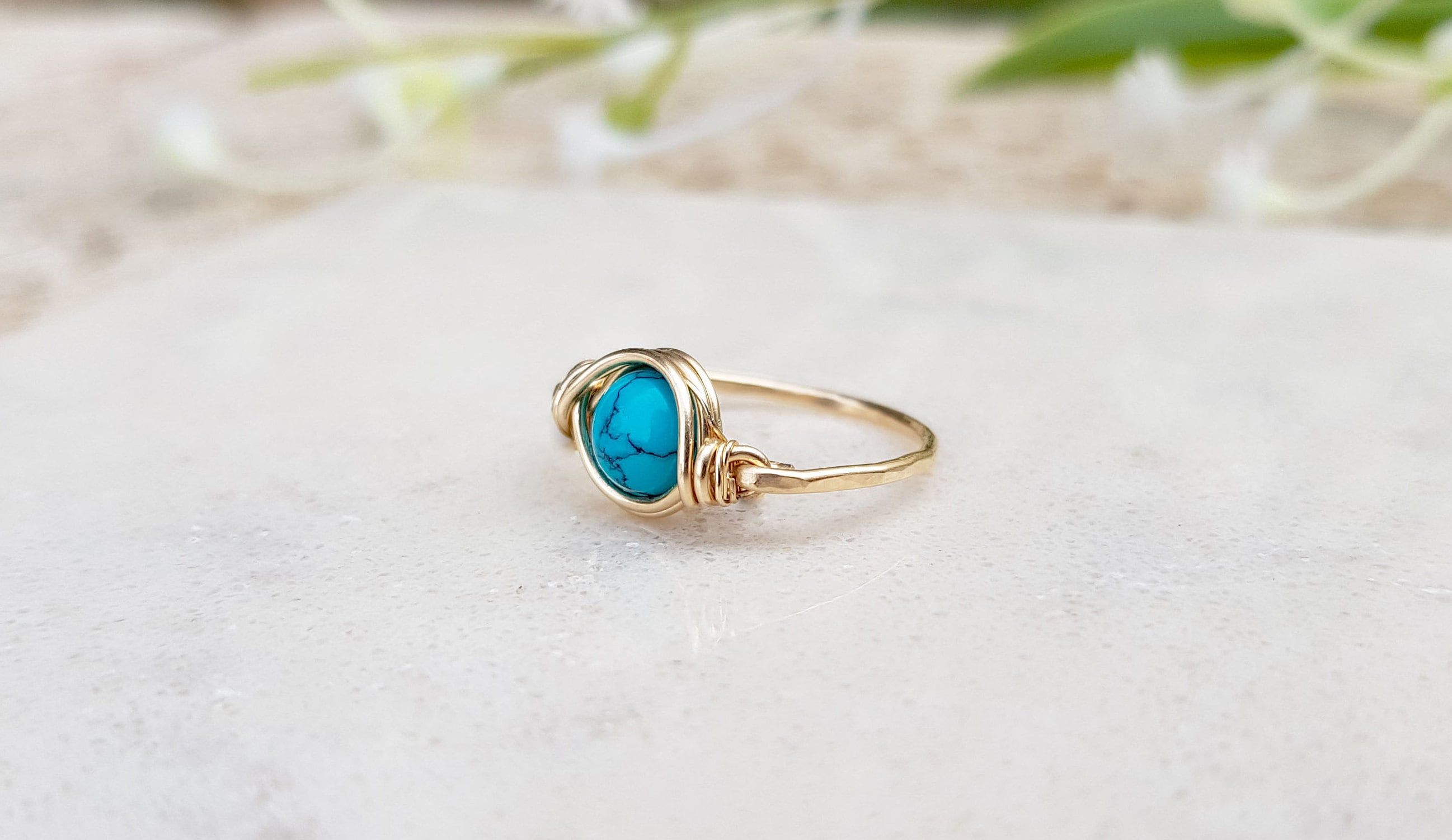 Dainty Turquoise Gold Ring Gold Ring Solid Turquoise - Etsy Israel