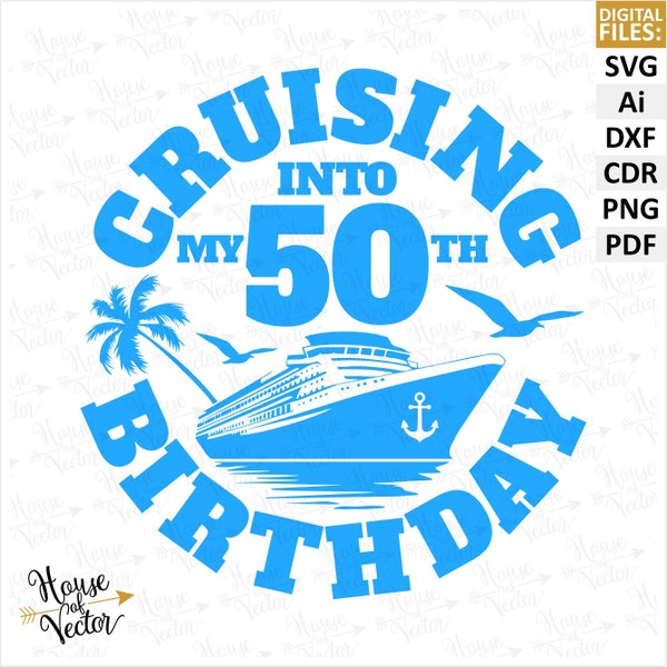 Cruising on My 50th Birthday - Etsy