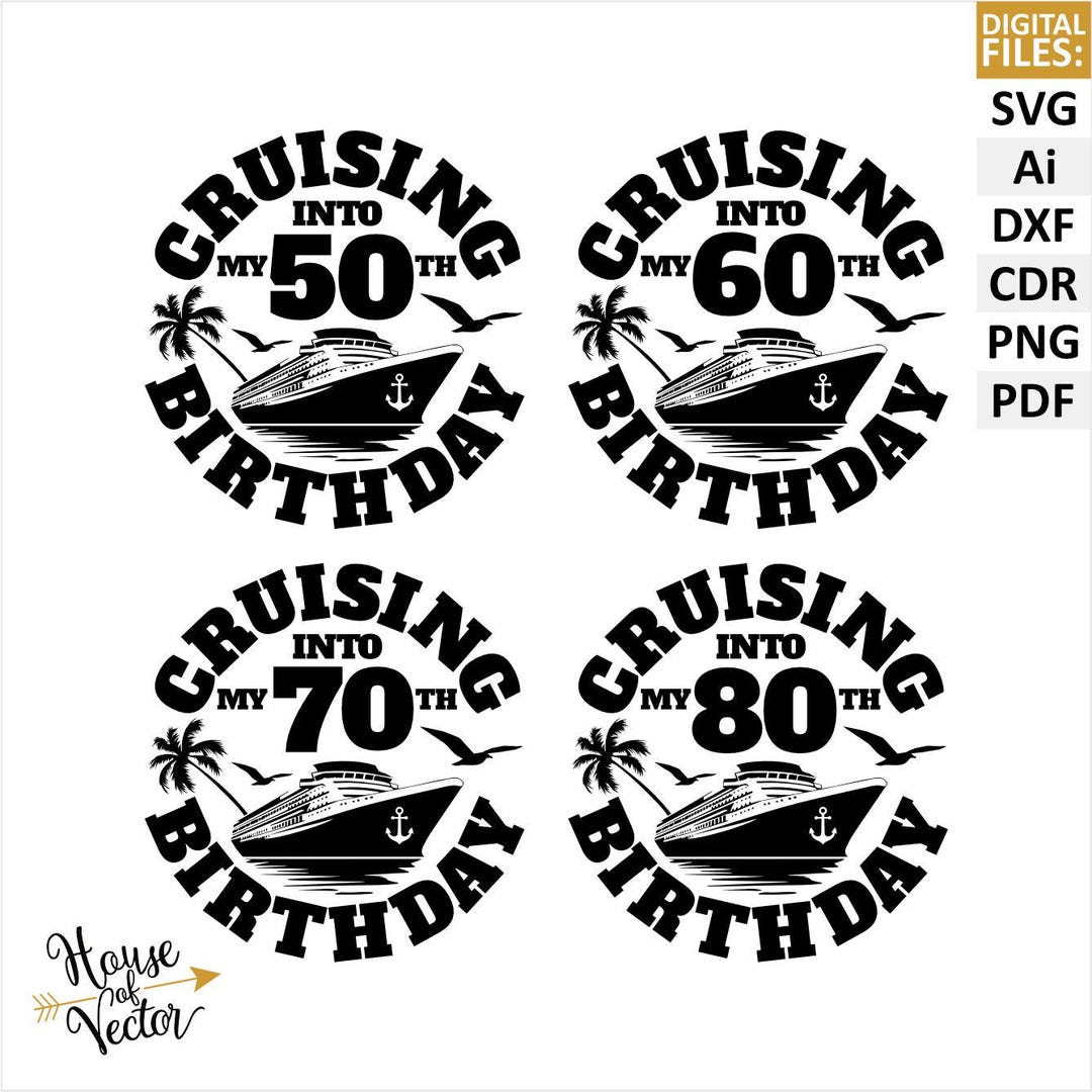 Cruising Into My 50th, 60th, 70th, 80th Birthday, Digital Download ...