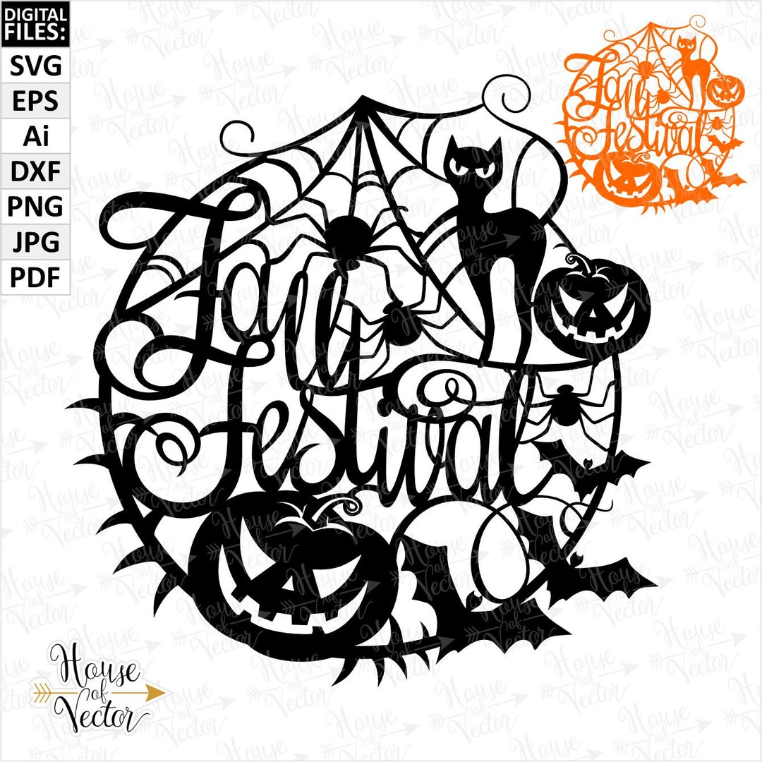 Fall Festival Clipart SVG, EPS, Ai, Png. Fall Festival Vector Digital ...