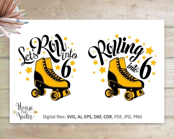 Let's Roll Into 6 Vector Digital Download File. Roller | Etsy