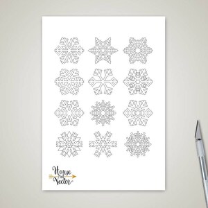 Snowflakes Clipart SVG, EPS, Ai, DXF, Cdr. Vector Digital Download File ...