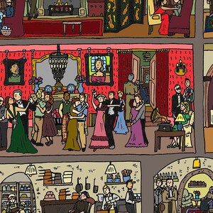 Agatha Christie - House Party Illustration - Etsy