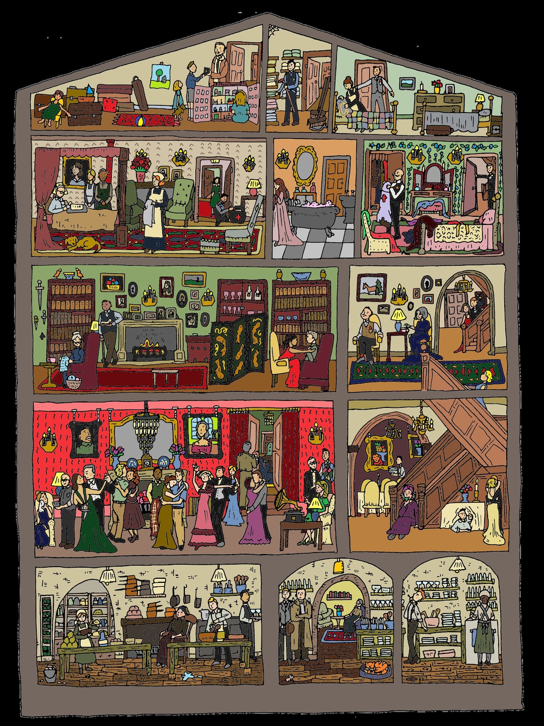 Agatha Christie - House Party Illustration - Etsy