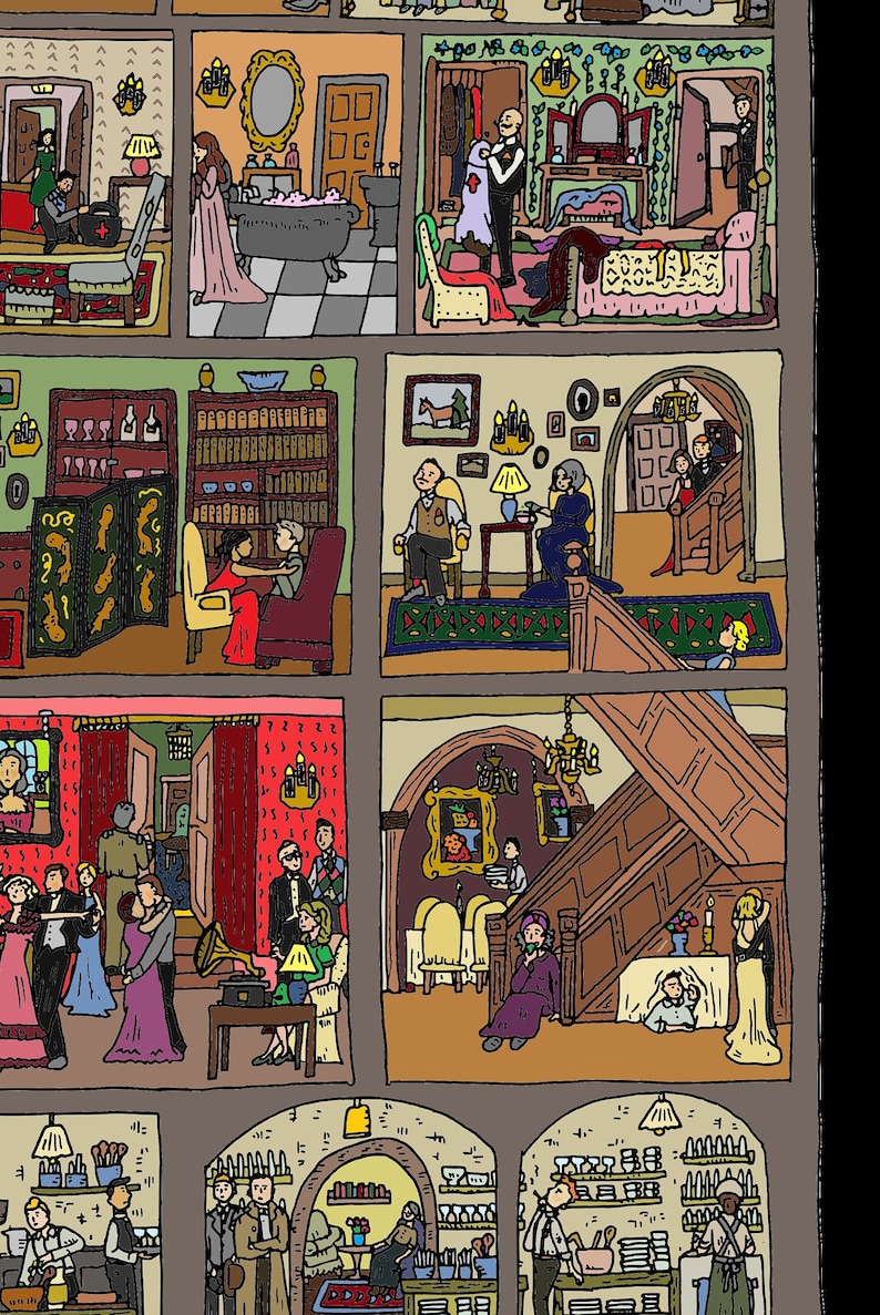 Agatha Christie - House Party Illustration - Etsy